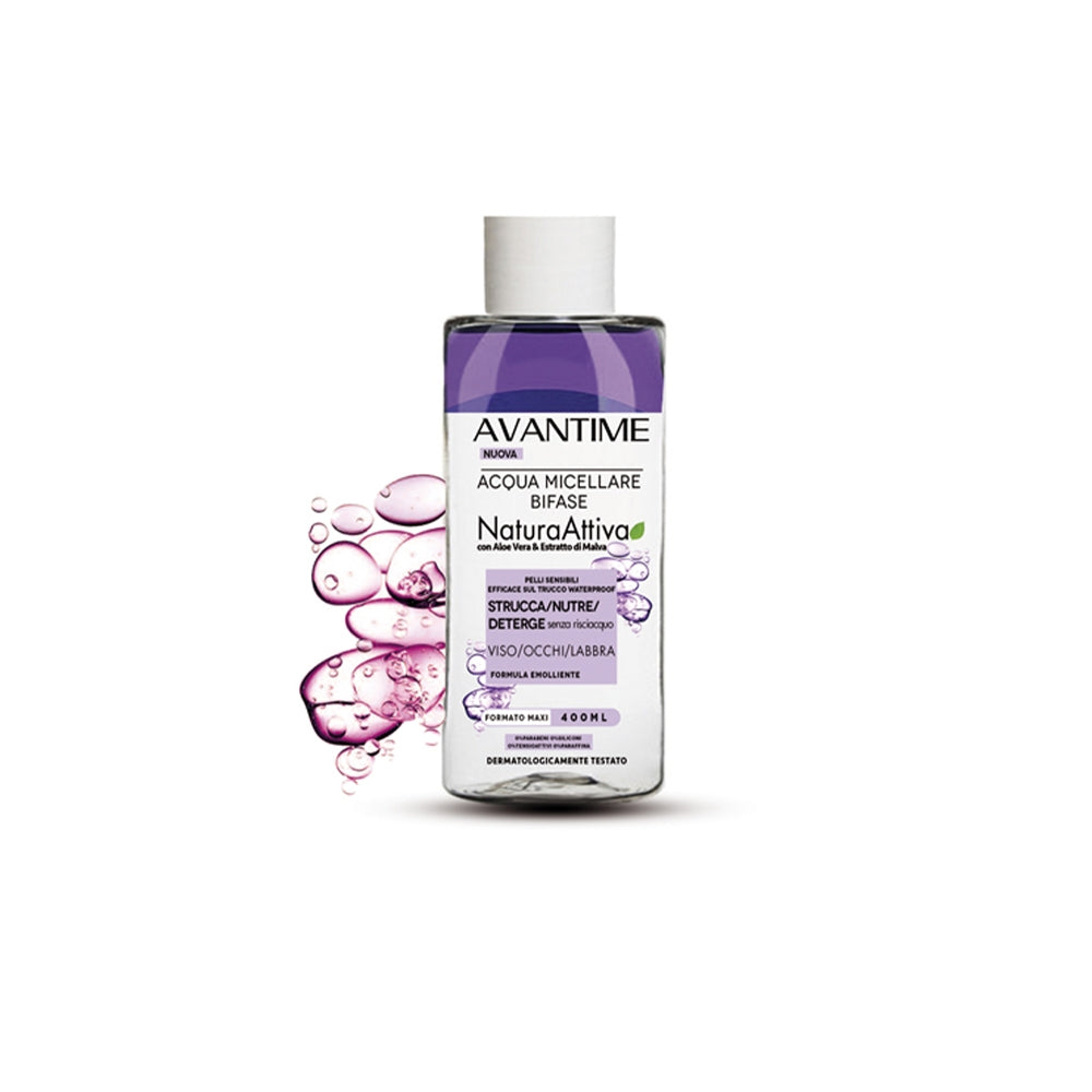 Avantime Acqua Micellare Struccante Bifase Aloe Vera e Malva 400 ml ...